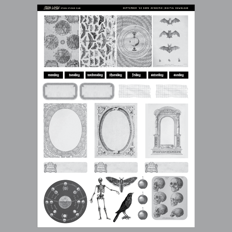 PRINTABLE Dark Academia - Journal Kit (Digital Only) – Stash World