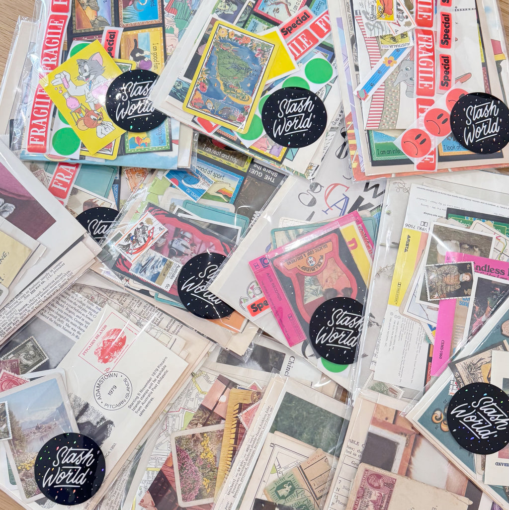 Mixed Vintage Ephemera Pack – Paper Bits for Journaling & Collage – Stash World