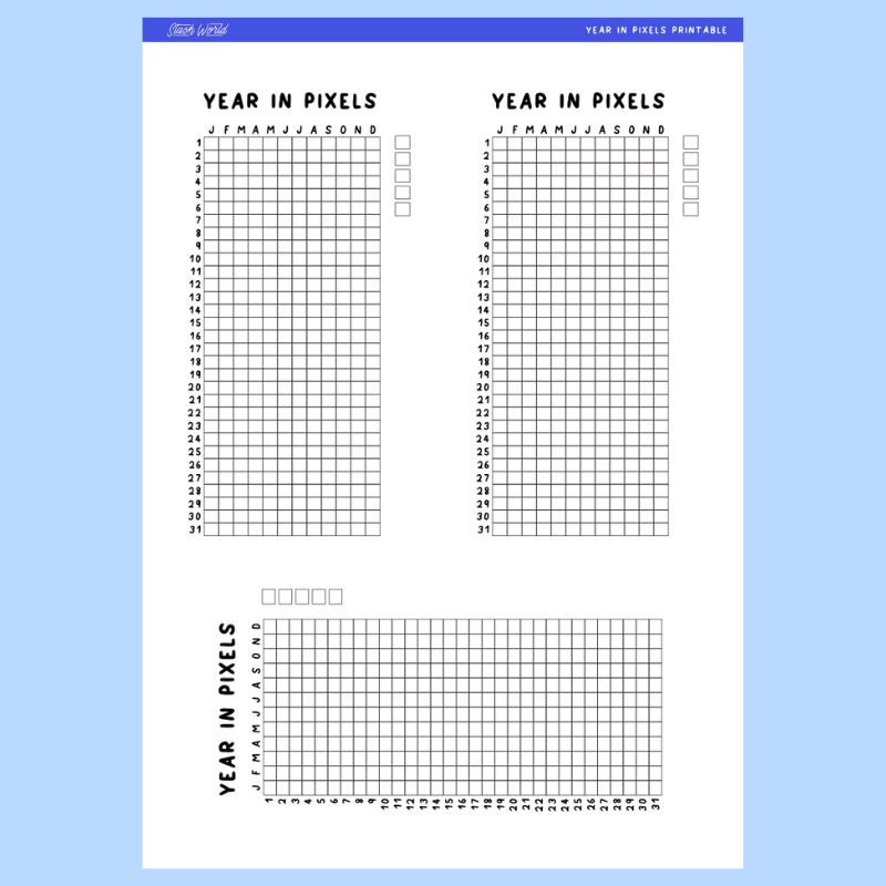 PRINTABLE Year In Pixels - Journal Kit (Digital Only) – Stash World