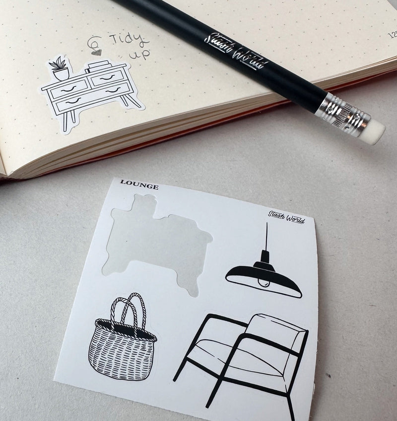 Lounge - Mini Sticker Sheet | Stash World Australia