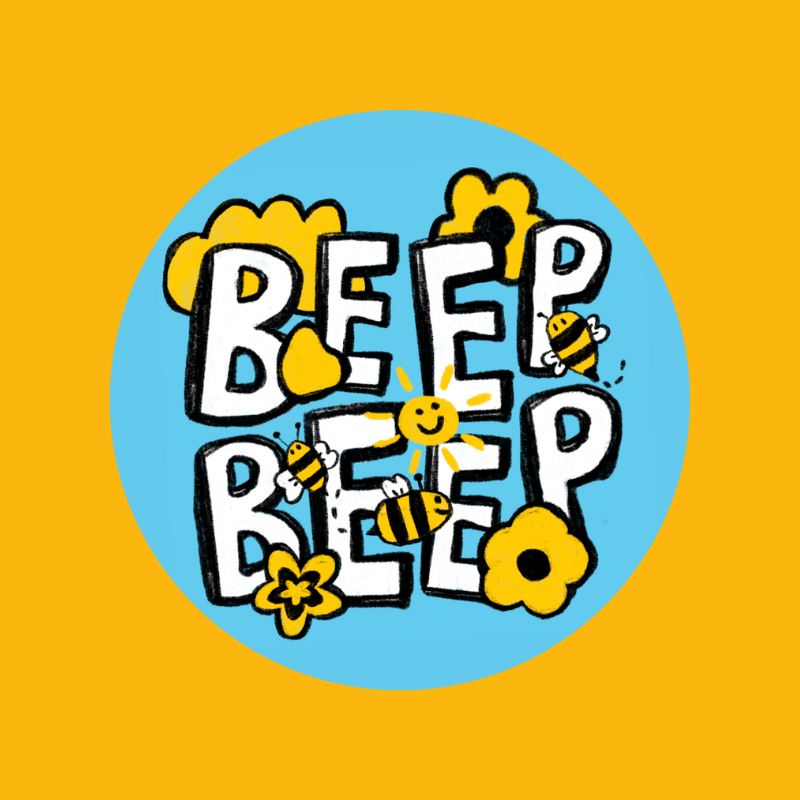 Beep Beep - Vinyl Sticker – Stash World