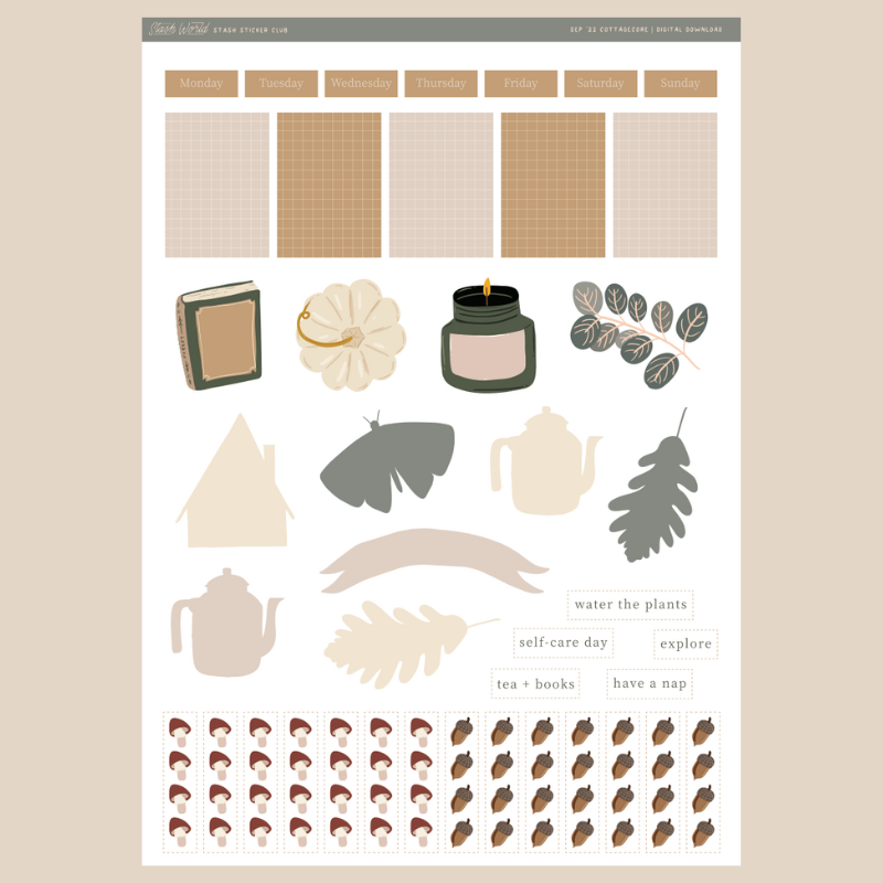 PRINTABLE Cottagecore - Journal Kit (Digital Only) – Stash World
