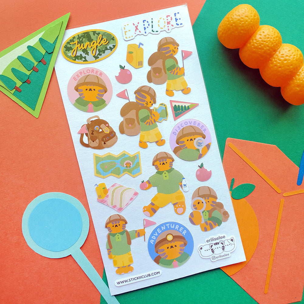 Tiger Explorer - Sticker Sheet – Stash World