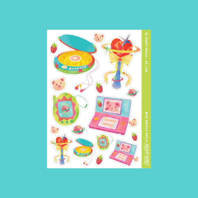 Best of the 90's Sticker Sheet - Stash Sticker Club | Stash World Australia