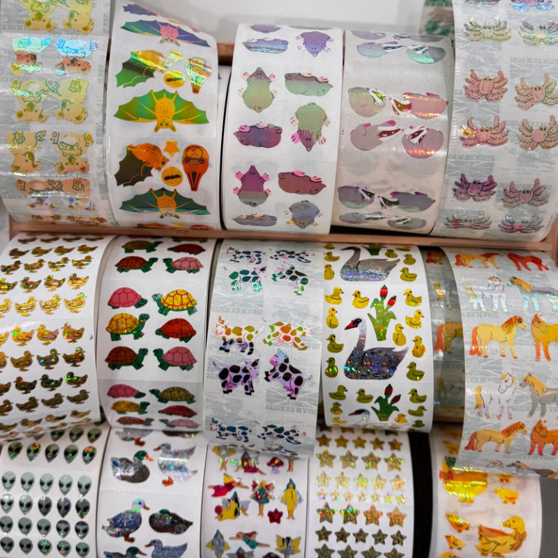 Stickermagic stickers from the roll - Retro Stickers | Glitter Mini ...