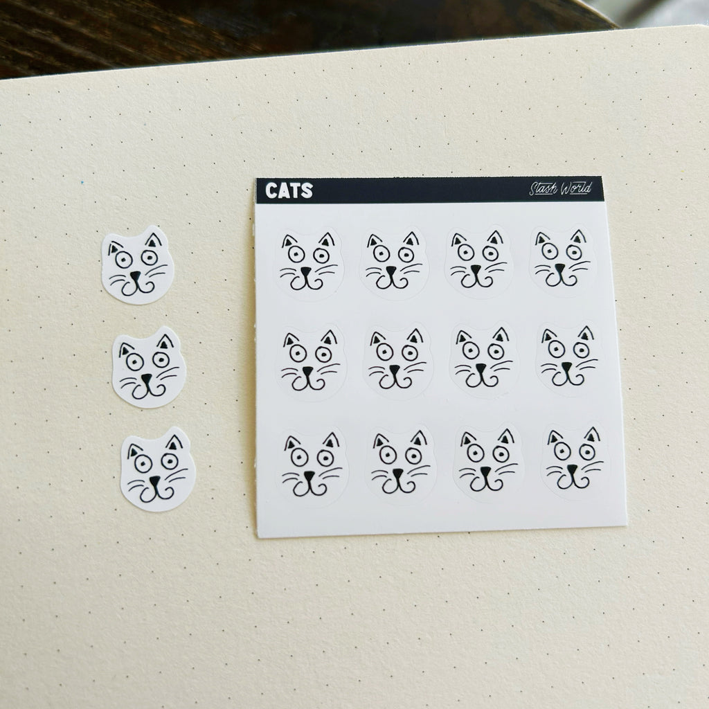 Cats Mini Sticker Sheet | Stash World Australia