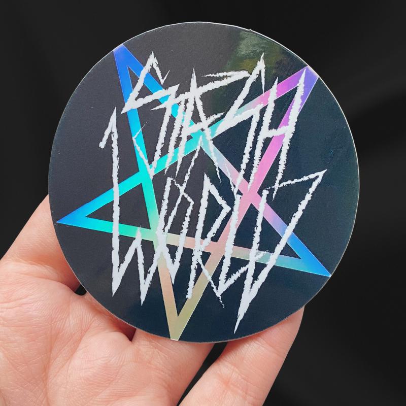 Death Metal Stash World Holographic Sticker | Stash World Australia