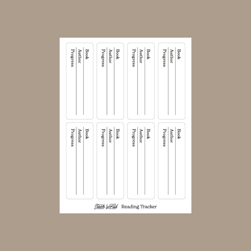 Reading Tracker - Sticker Sheet – Stash World