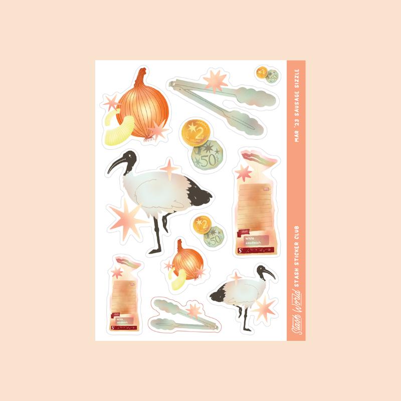 Sausage Sizzle Essentials - Sticker Sheet – Stash World