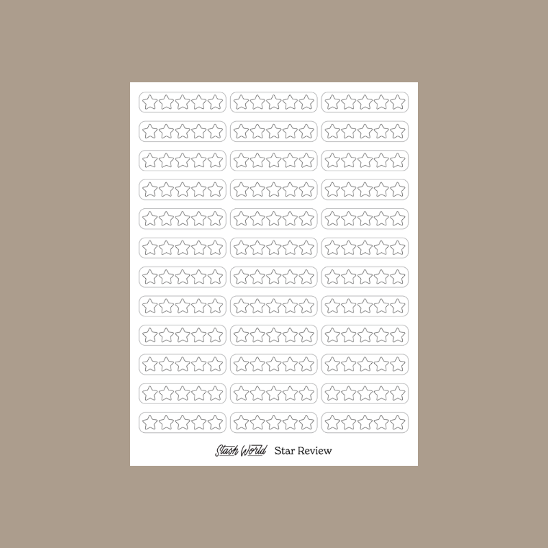 Star Review - Sticker Sheet – Stash World