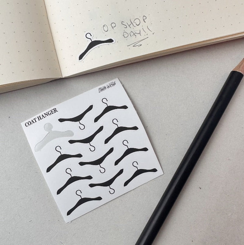 Coat Hanger - Mini Sticker Sheet | Stash World Australia